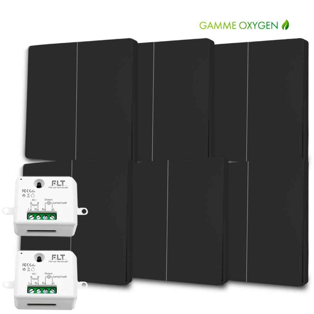 Kit interrupteur sans fil et sans pile - Bouton Double Allumage ...